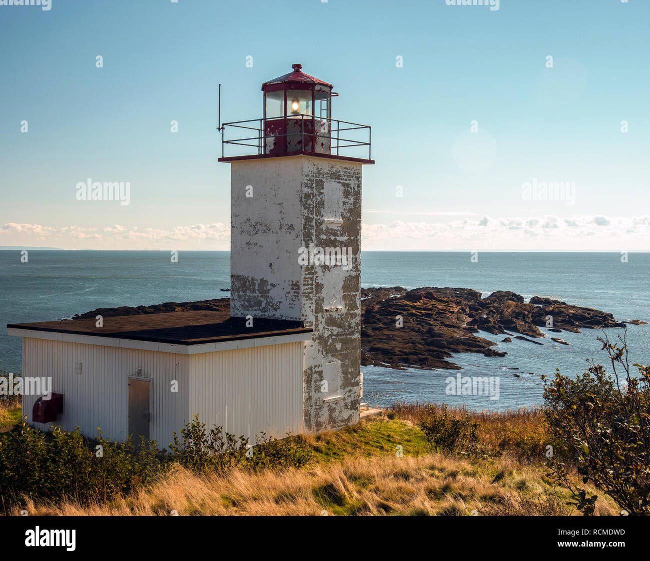 The present lighthouse at Quaco Head, New Brunswick, Canada was built ...