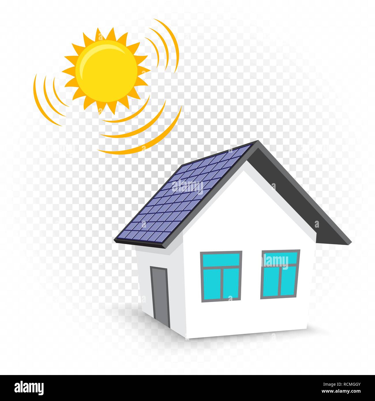 Smart house simple vector Cut Out Stock Images & Pictures - Alamy