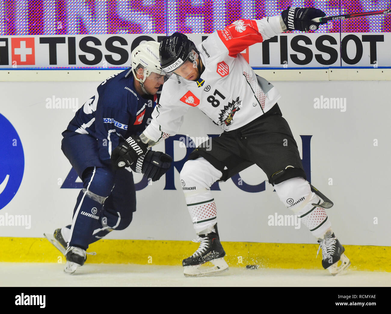 Pilsen, Czech Republic. 15th Jan, 2019. L-R Vojtech Neme (Plzen) and ...