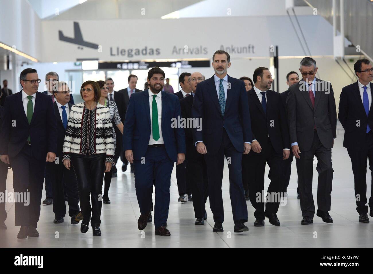 Murcia, Spain. 15th January, 2019. Spanish King Felipe VI with ...