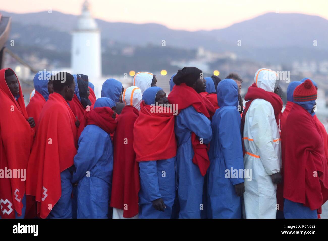 Malaga, Spain. 15th January, 2019. The vessel of Maritime Rescue SAR ...