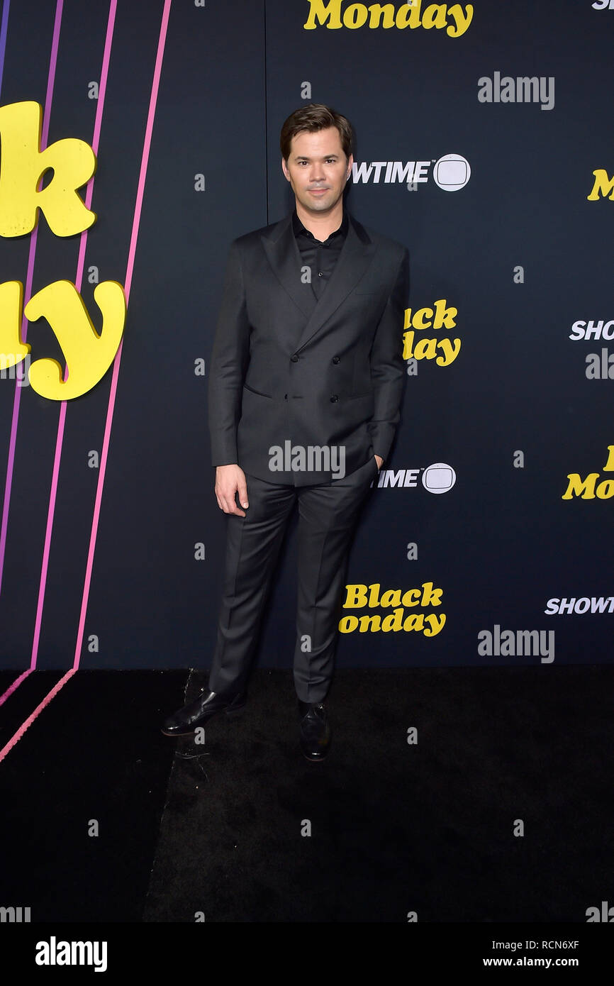 Los Angeles, USA. 14th Jan, 2019. Andrew Rannells at the premiere of ...