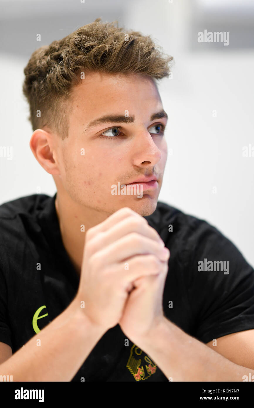 14 January 2019, Bavaria, München: Climbing, presentation of the ...