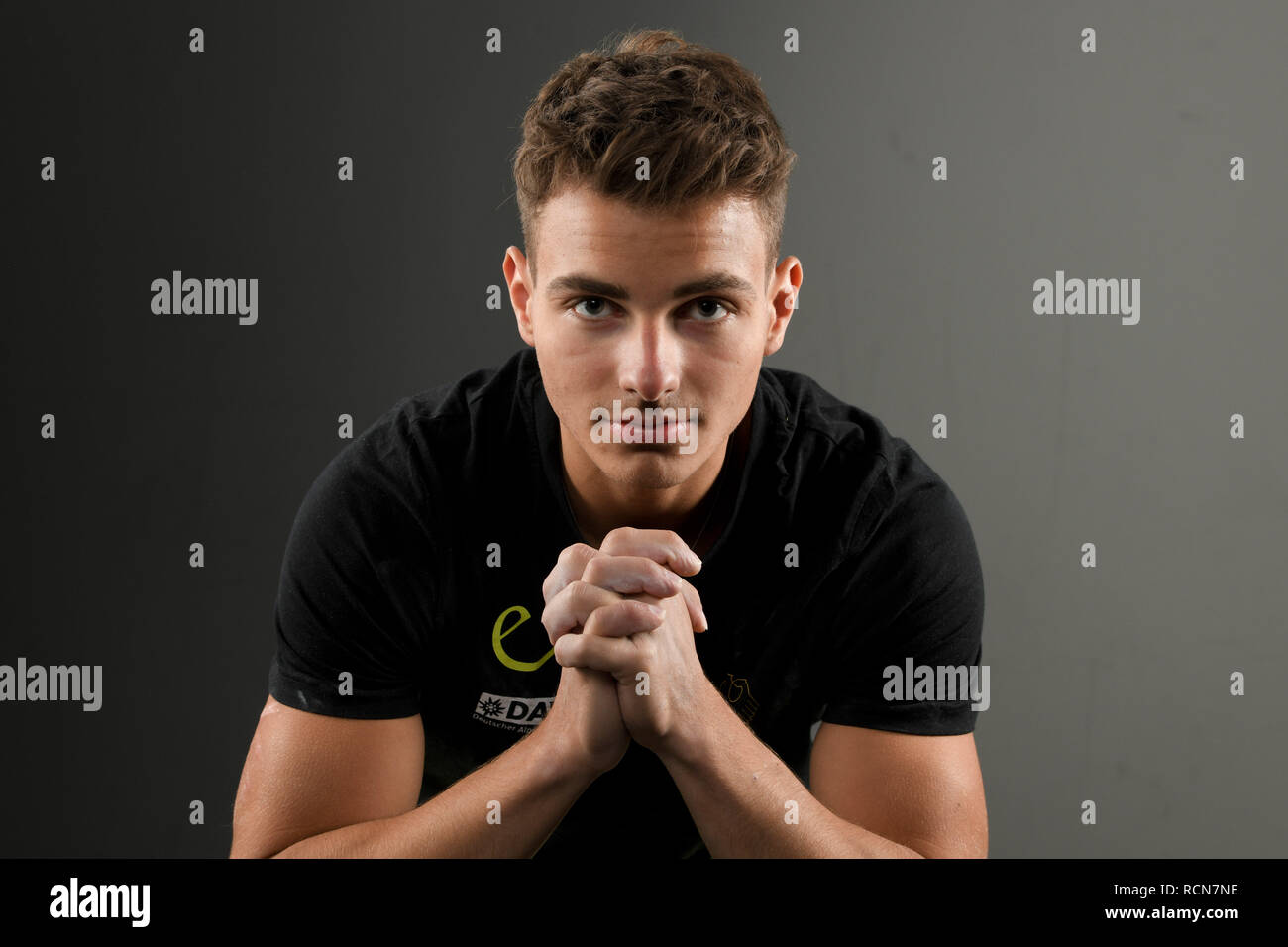 14 January 2019, Bavaria, München: Climbing, presentation of the ...