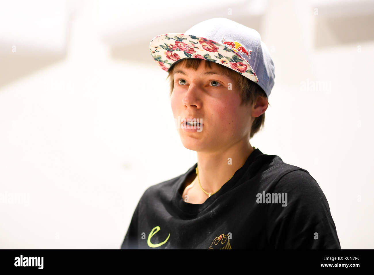14 January 2019, Bavaria, München: Climbing, presentation of the ...