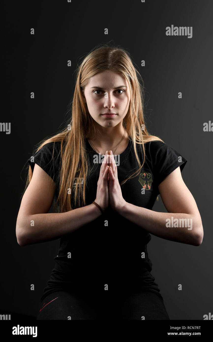 14 January 2019, Bavaria, München: Climbing, presentation of the ...