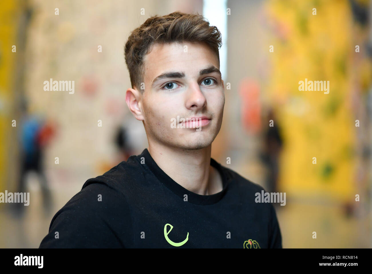 14 January 2019, Bavaria, München: Climbing, presentation of the ...