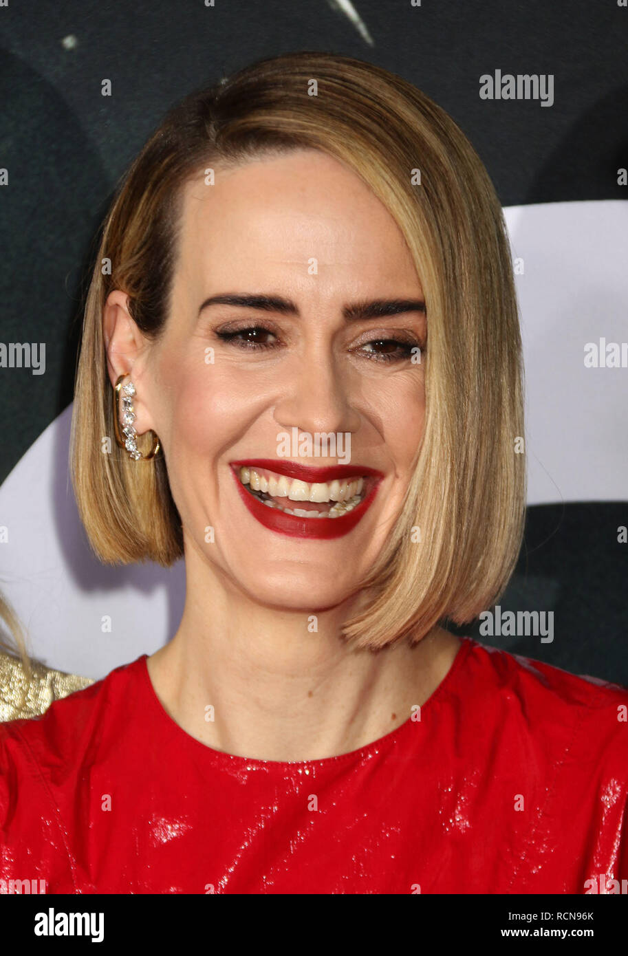 New York City, New York, USA. 15th Jan, 2019. Actress SARAH PAULSON ...