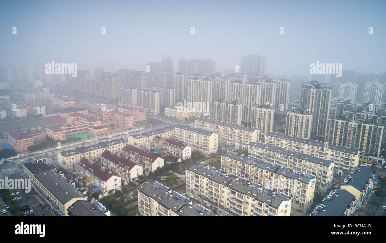 Xuancheng, Xuancheng, China. 16th Jan, 2019. Xuancheng, CHINA-Mist ...