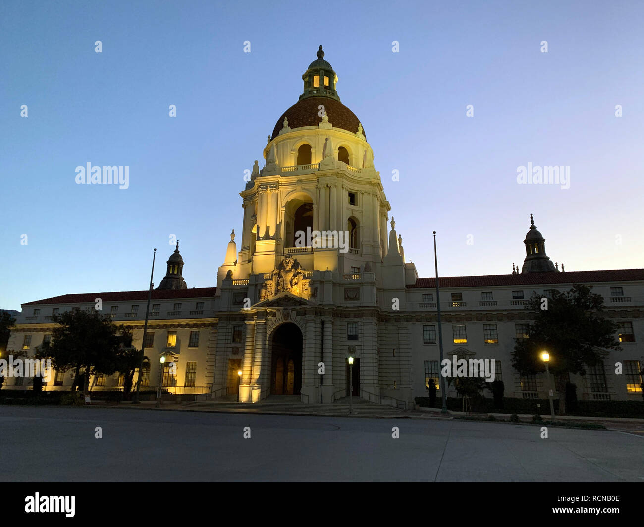 General overall view of Pasadena City Hall in Pasadena, Calif., Friday ...