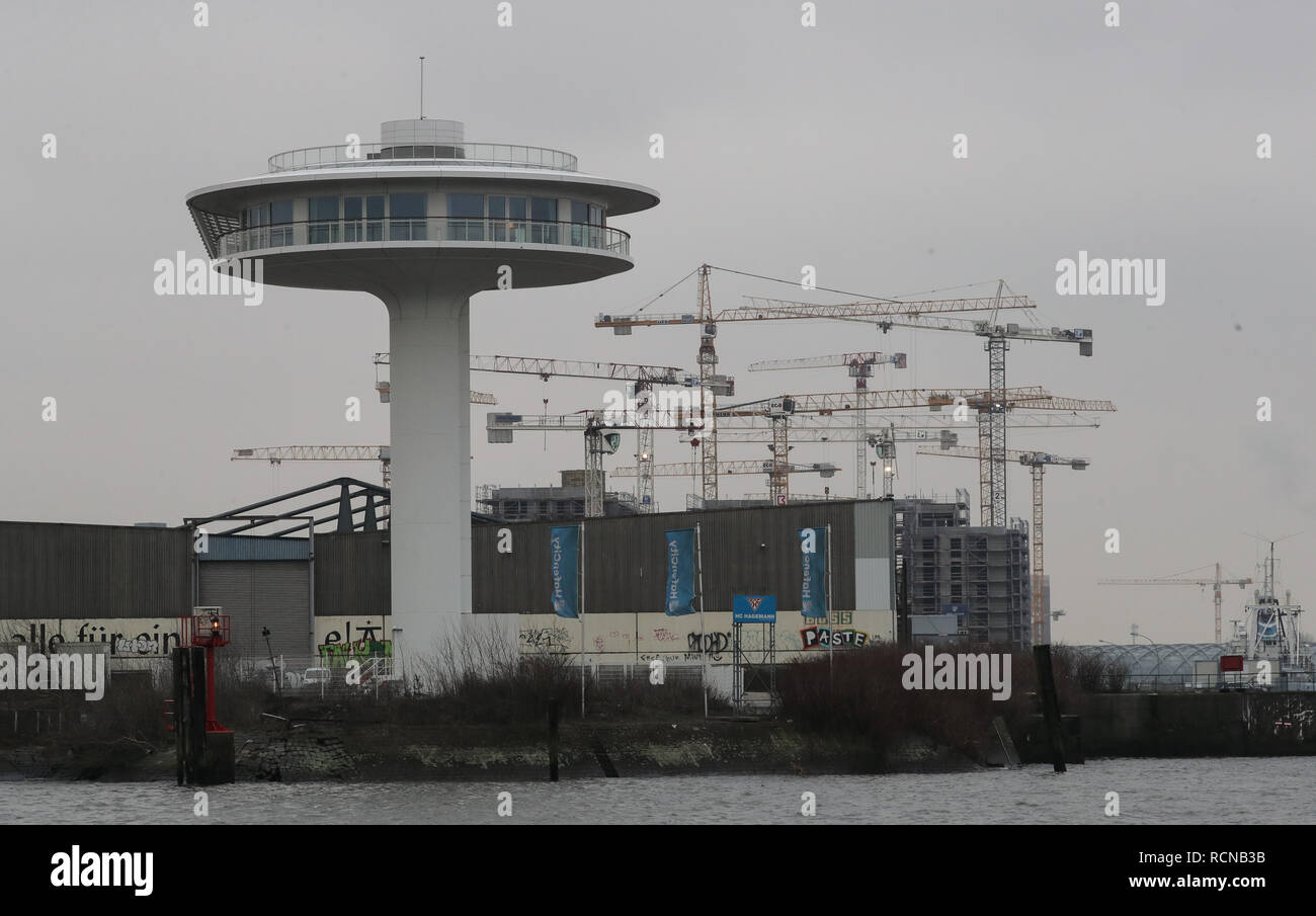 Hamburg, Germany. 16th Jan, 2019. The "Lighthouse" residential ...