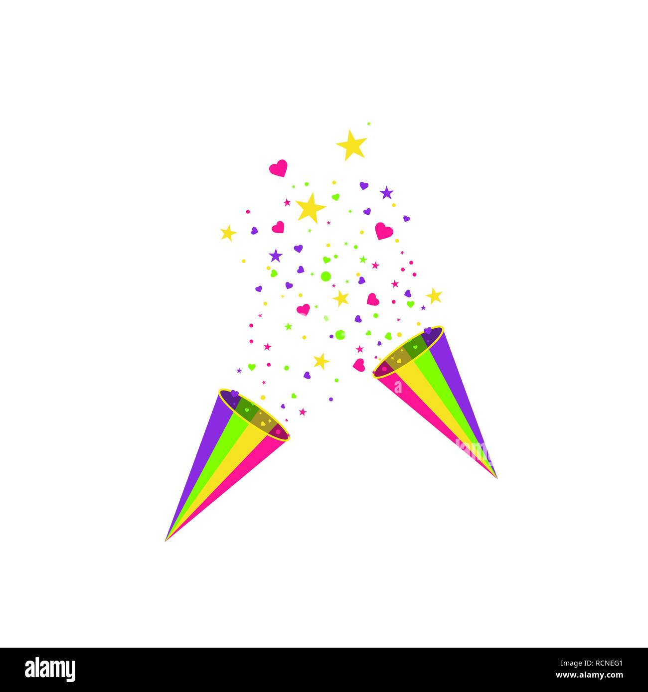 Party poppers Stock Vector Images - Alamy