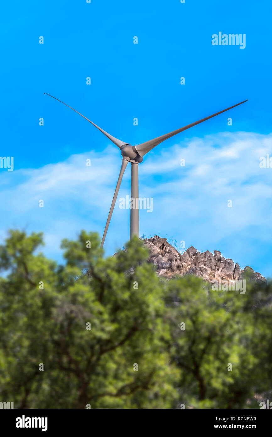 Rotating wind turbines on forest hi-res stock photography and images ...
