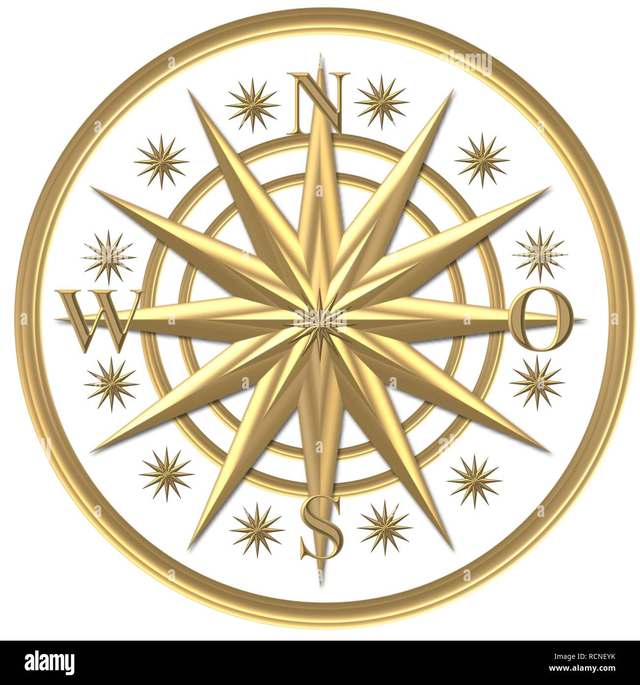 Kompass windrose hi-res stock photography and images - Alamy