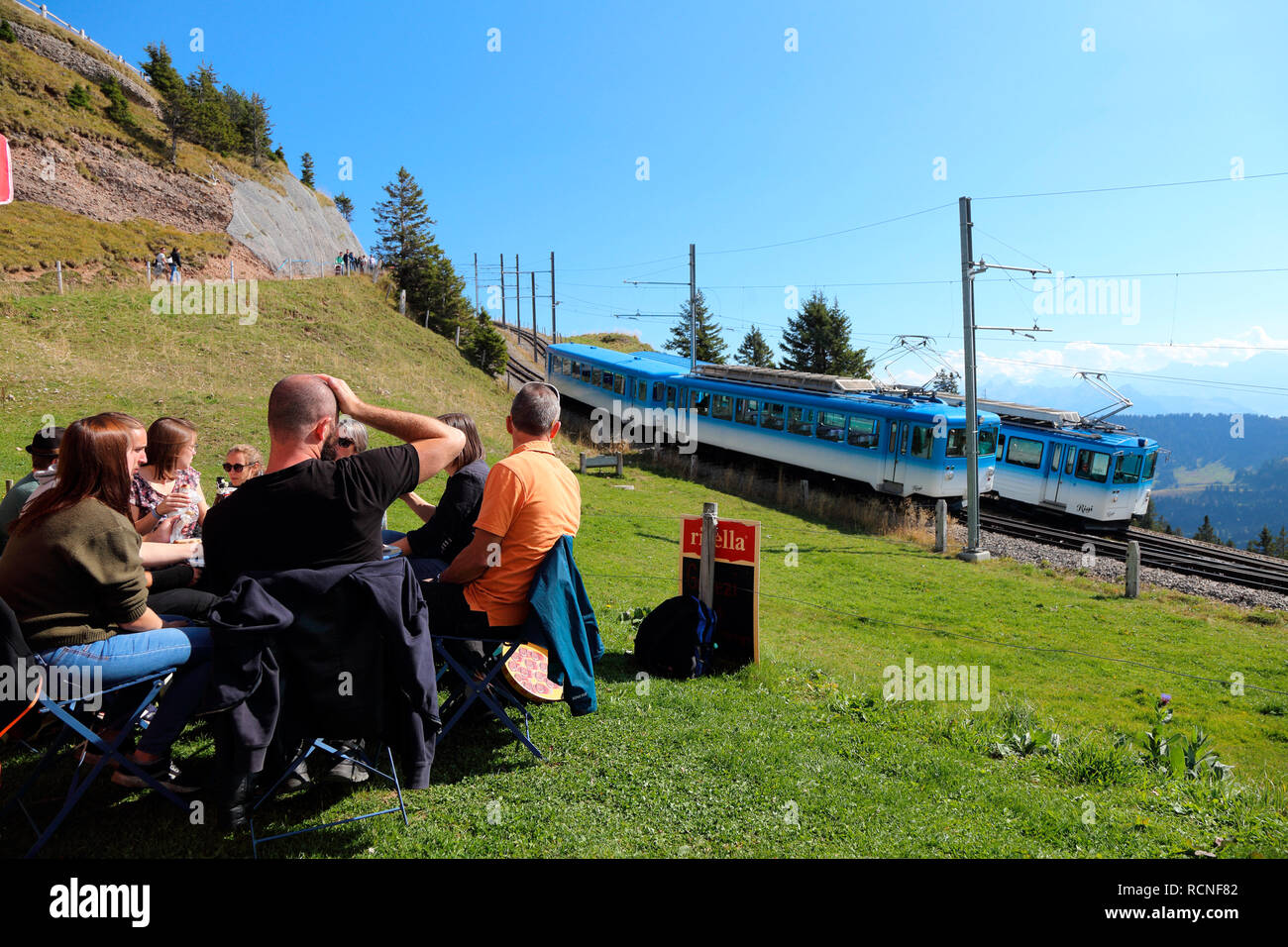 Rigi train Rigi Kulm Stock Photo - Alamy