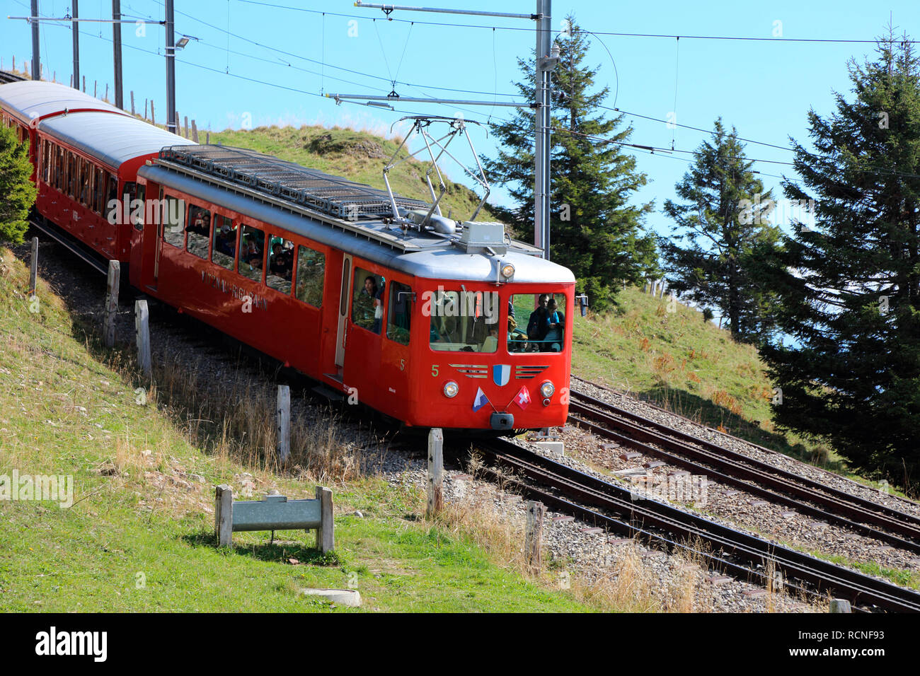 Rigi train Rigi Kulm Stock Photo - Alamy