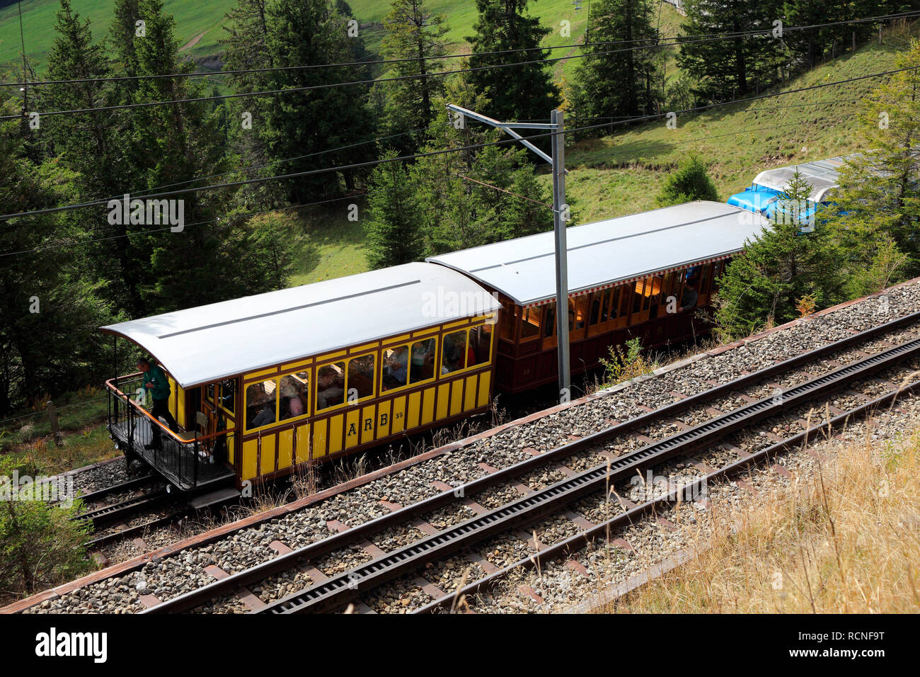 Rigi train Rigi Kulm Stock Photo - Alamy