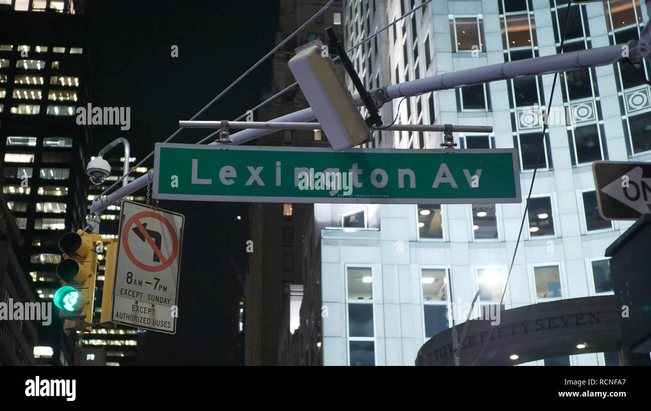 Lexington avenue street sign manhattan hi-res stock photography and ...