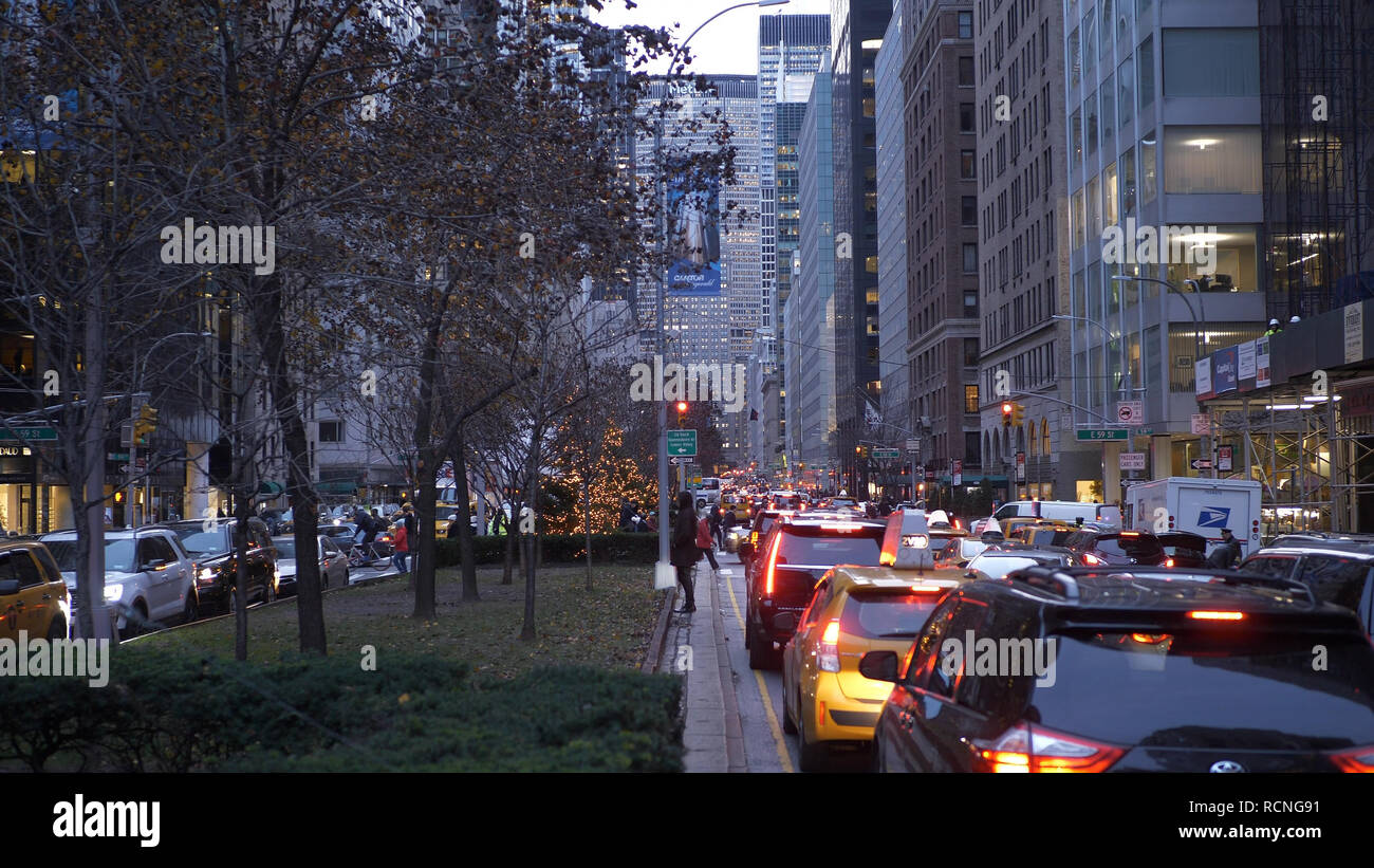 Typical street view in New York Stock Photo - Alamy