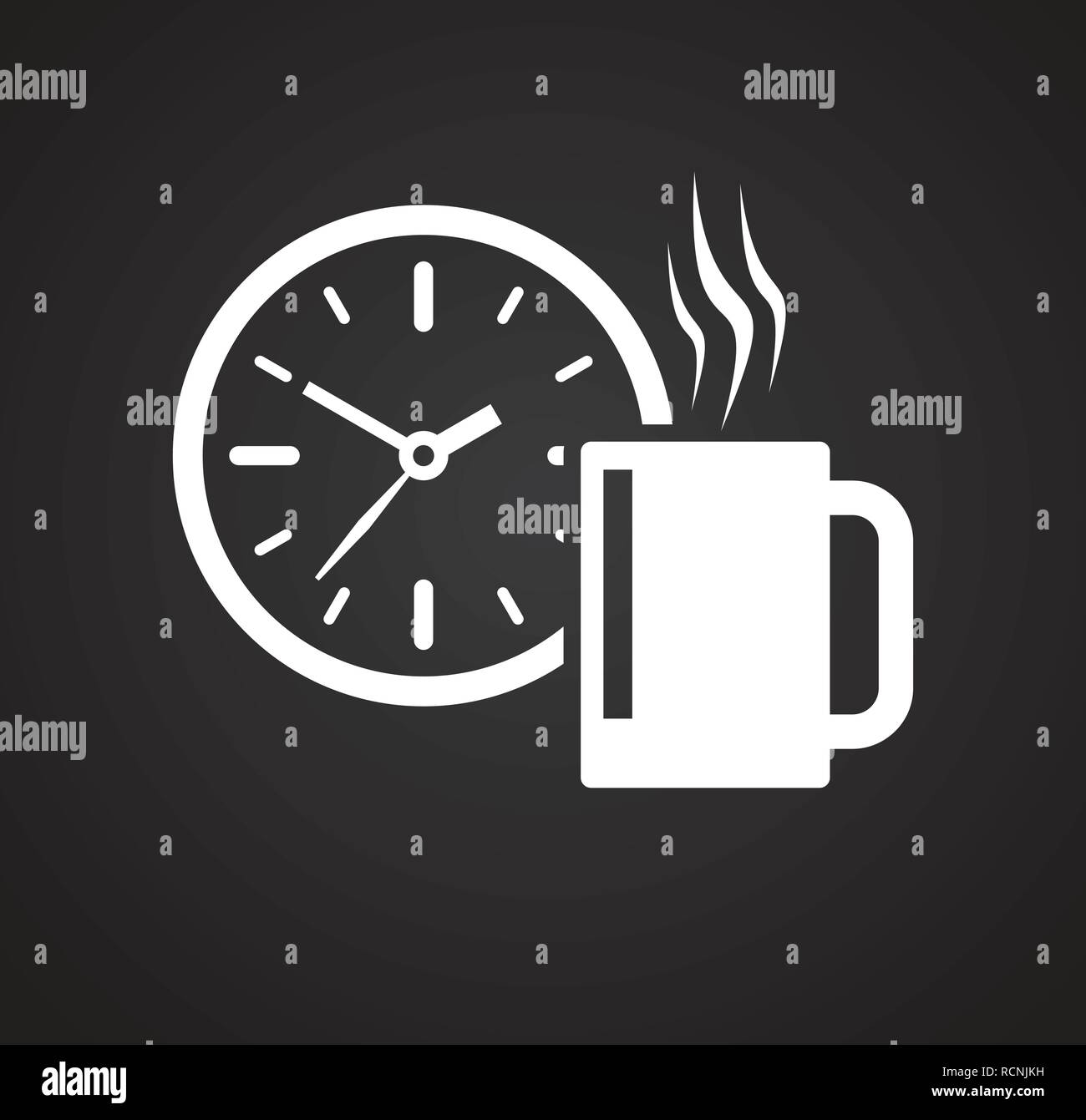 Business break icon on black background for graphic and web design ...