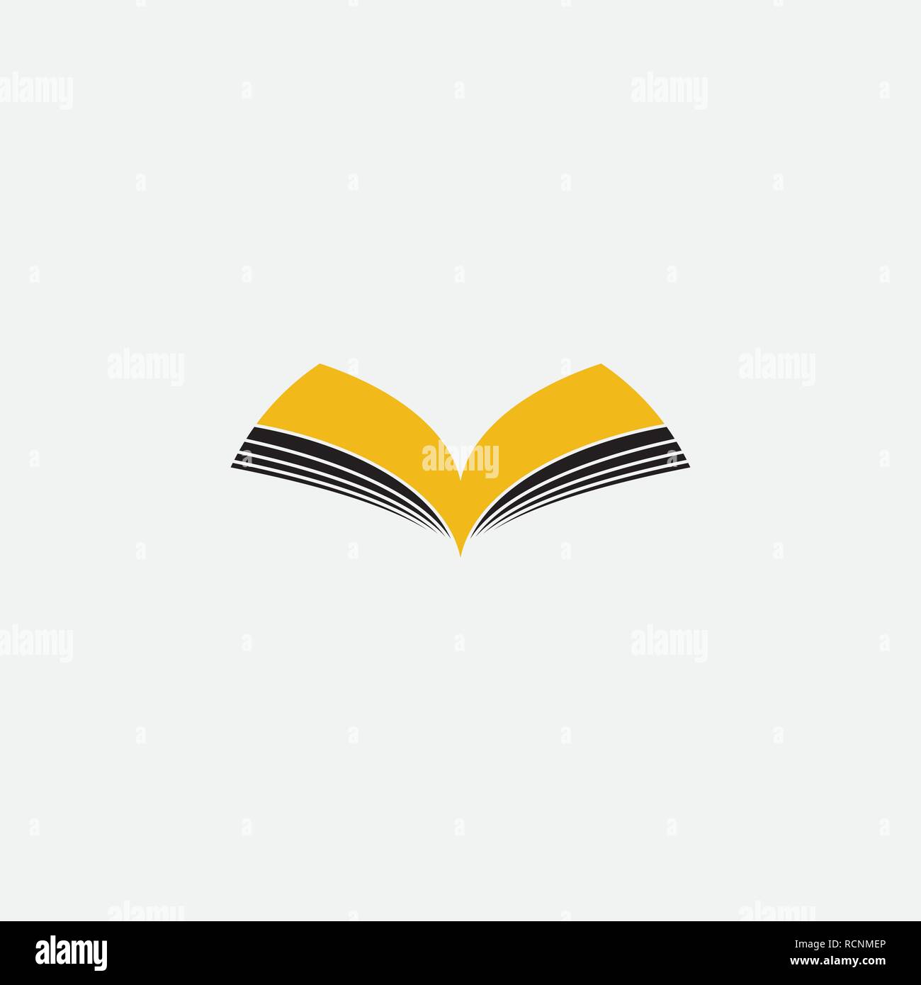 book logo illustration symbol sign design element Stock Vector Image ...