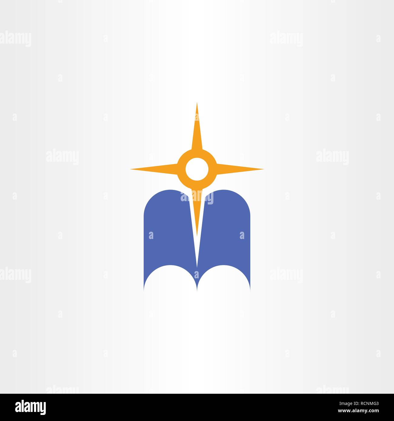 compass and map icon navigation book logo vector design Stock Vector ...