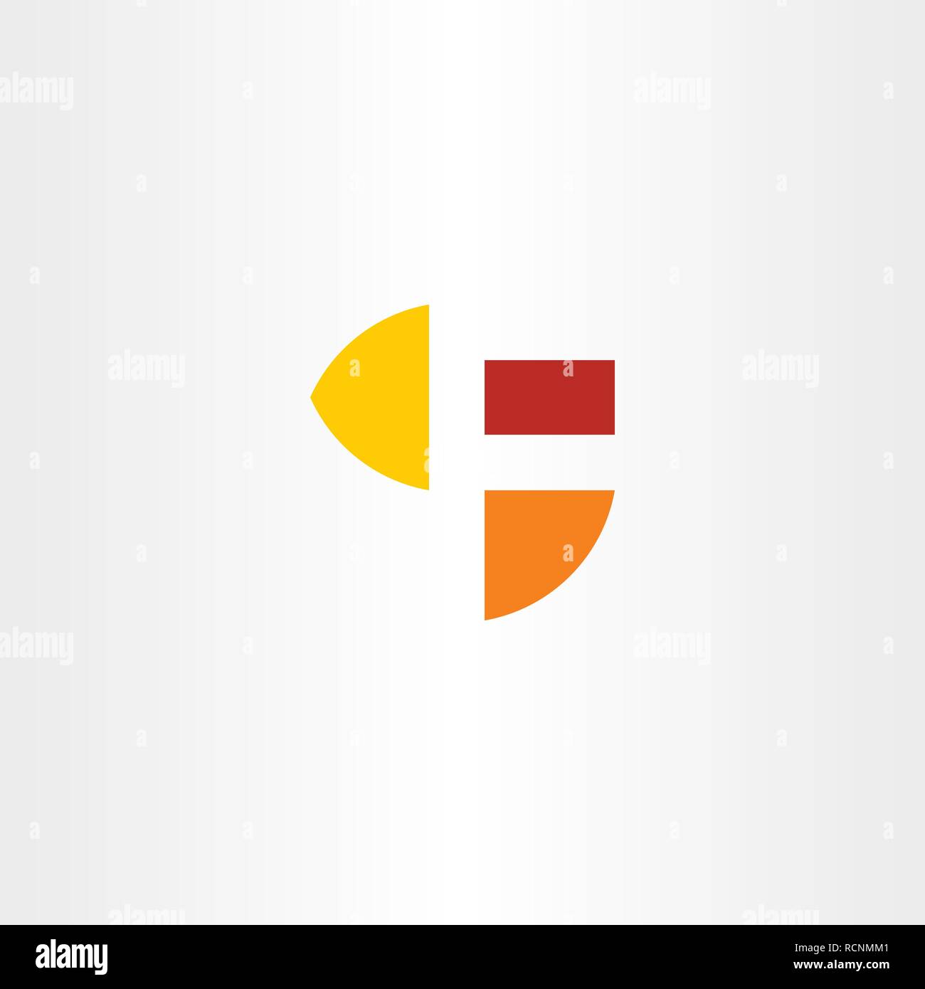 f letter logo negative space icon vector Stock Vector Image & Art - Alamy