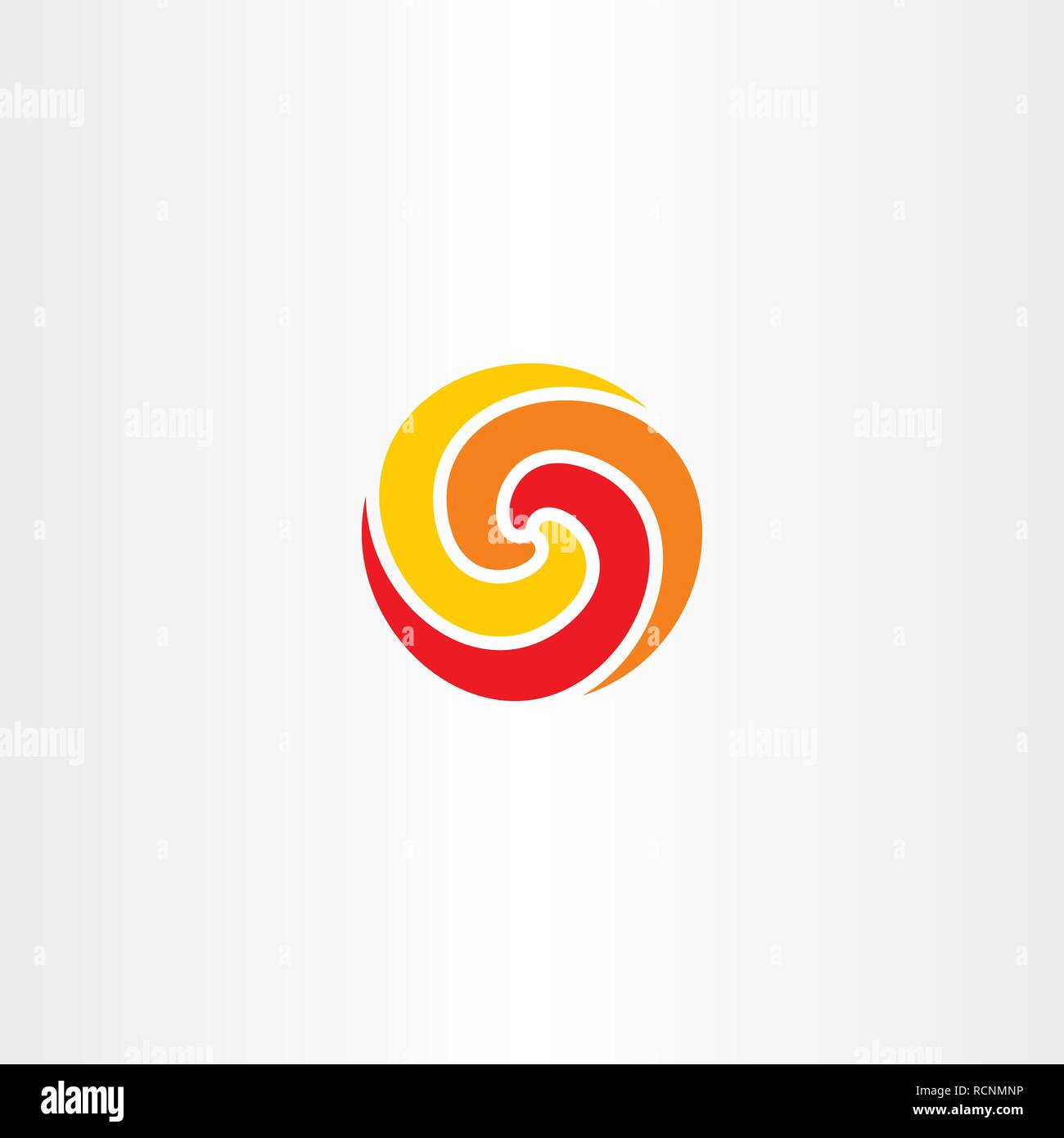 fireball circle logo symbol spiral vector design Stock Vector Image ...