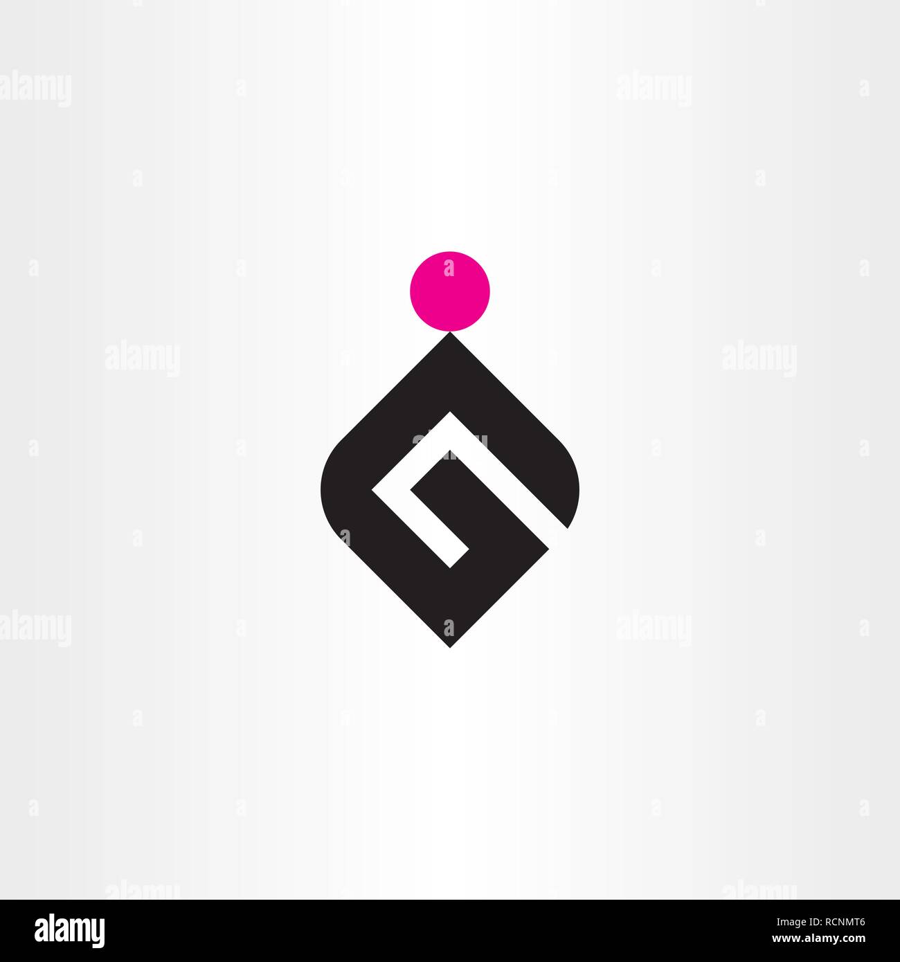 g letter logo black magenta icon vector symbol Stock Vector Image & Art ...