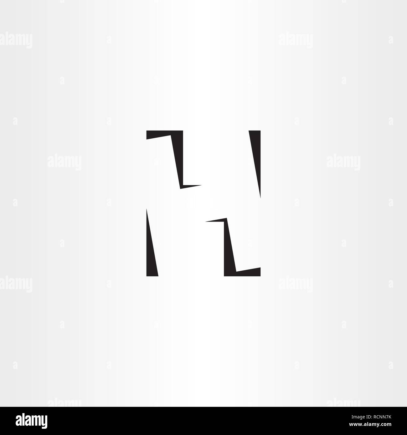 h logo letter negative space icon Stock Vector Image & Art - Alamy