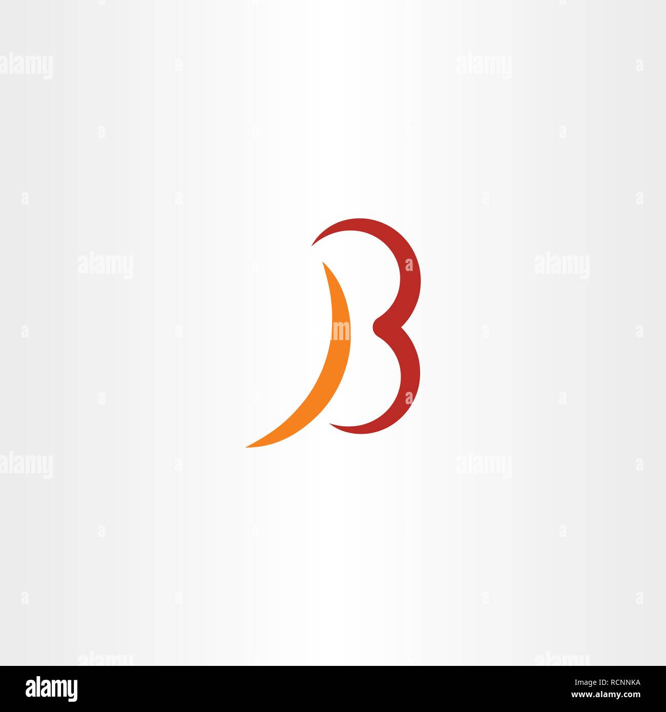 Orange And Red B Logo