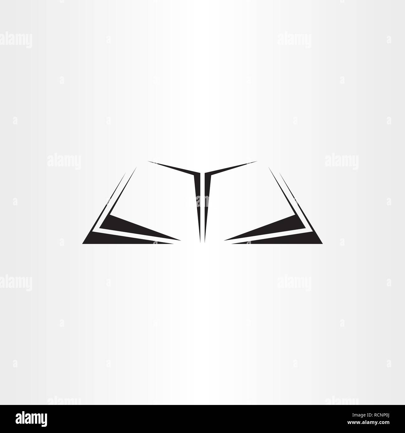 library open book black symbol logo sign icon Stock Vector Image & Art ...