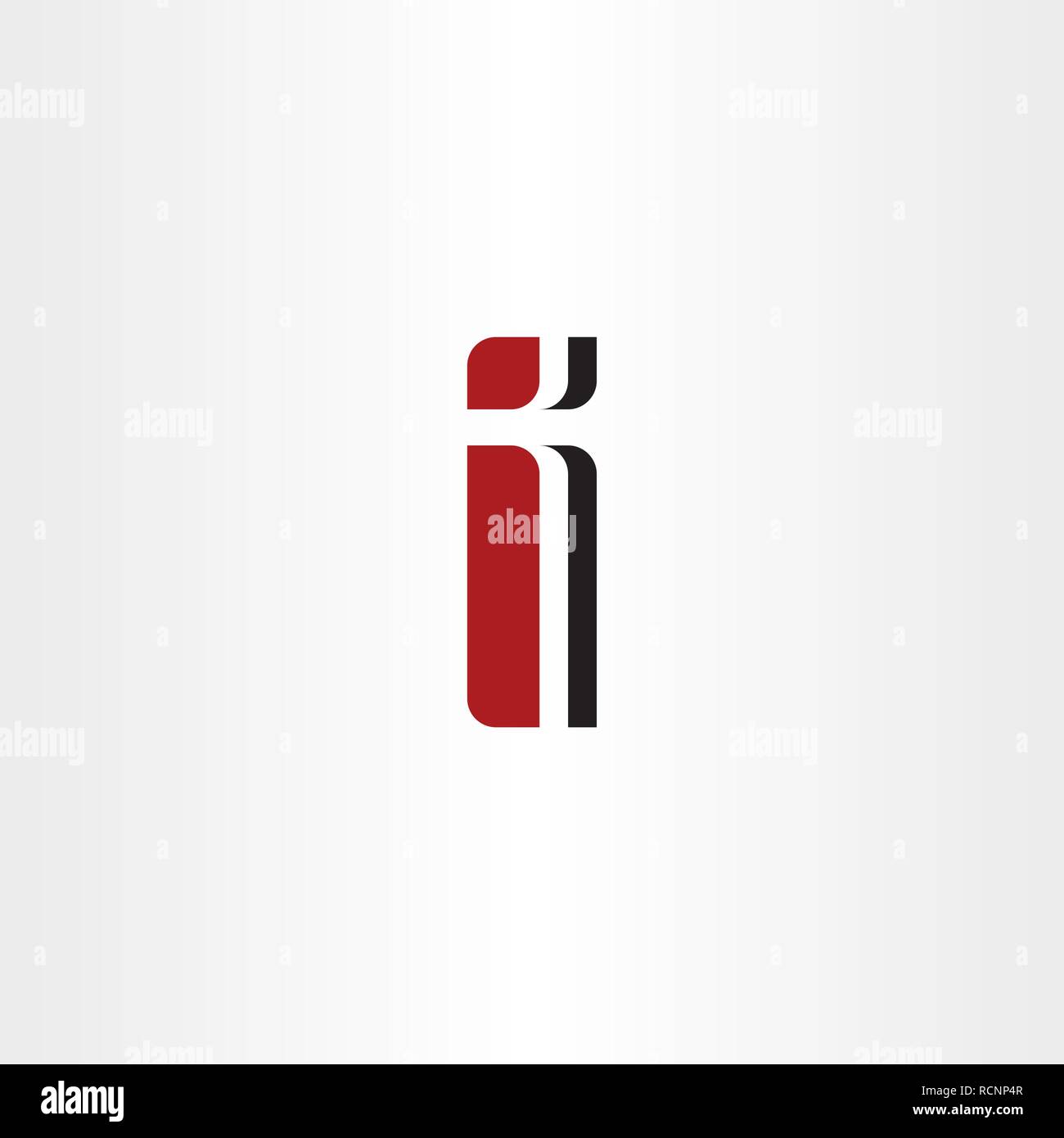 logo letter i vector red symbol logotype design element Stock Vector ...