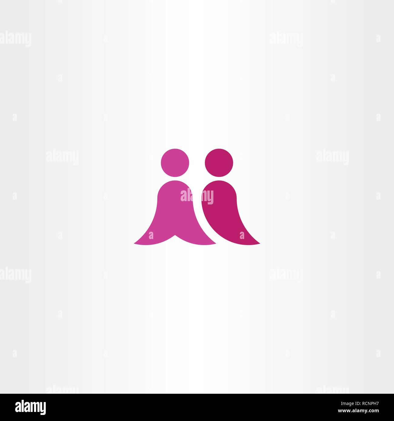 partnership people letter m logo logotype vector Stock Vector Image ...