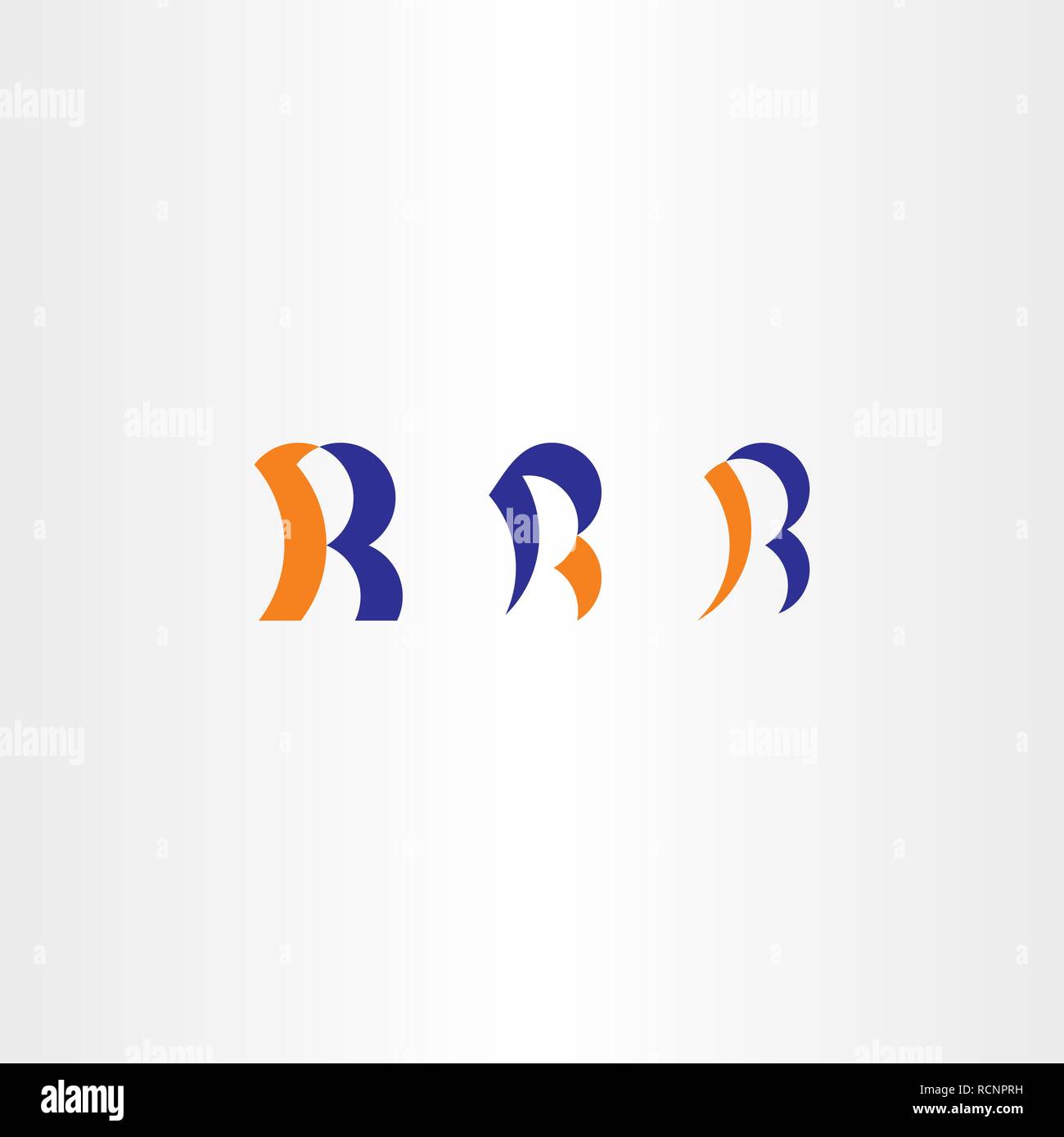 r letter blue orange logo icons design Stock Vector Image & Art - Alamy