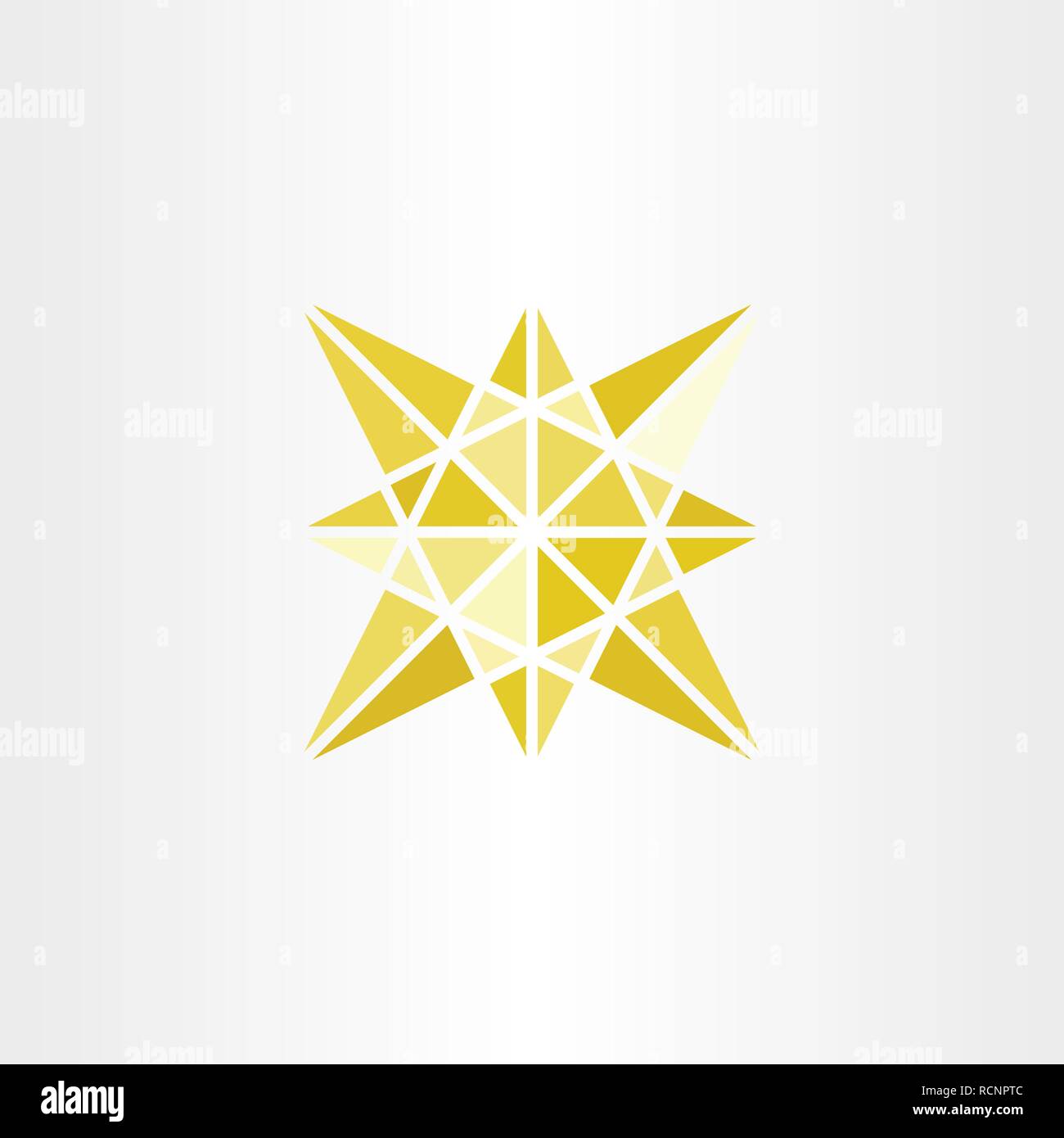 yellow icon star vector symbol geometric sign element Stock Vector ...