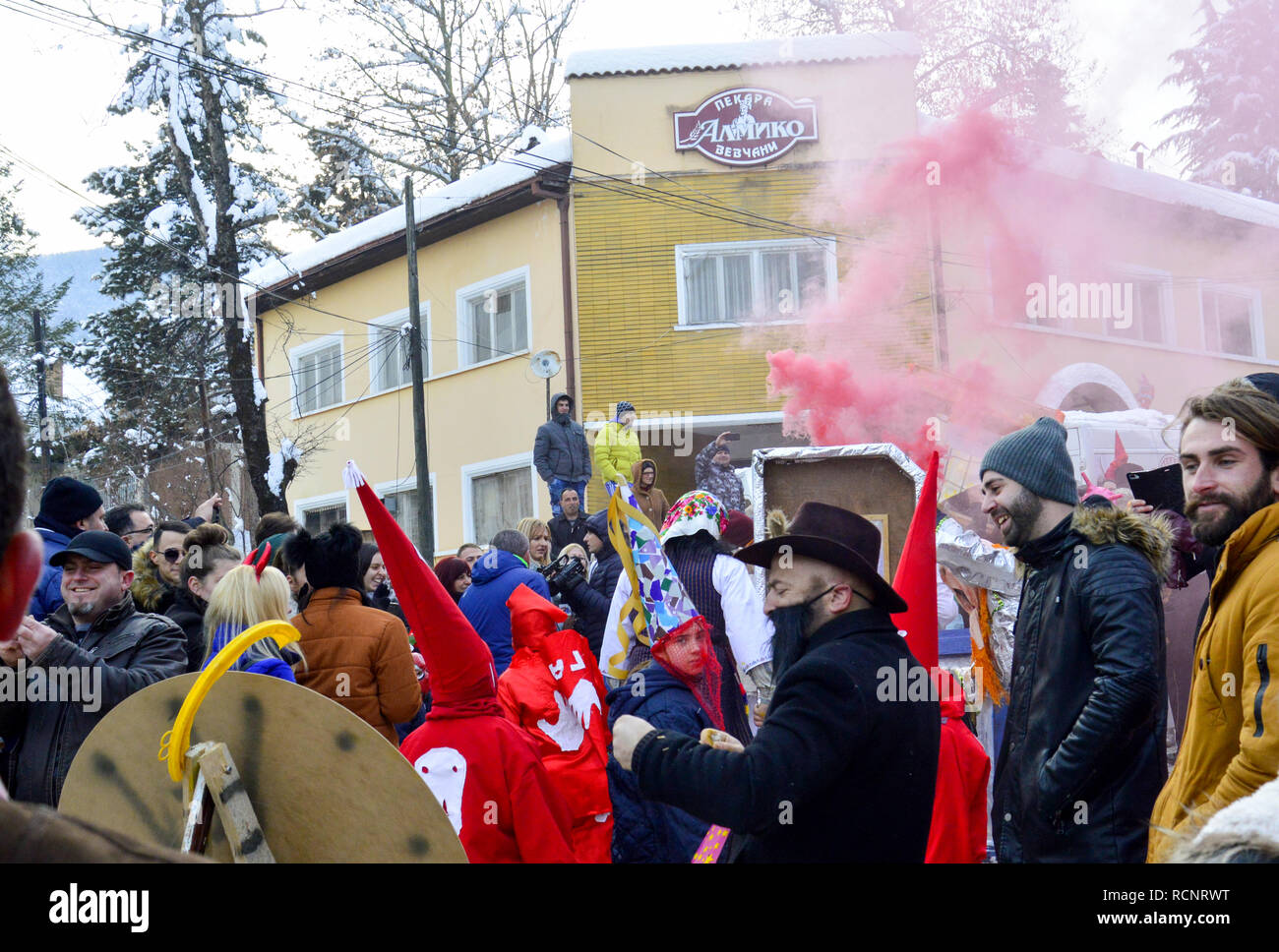 VEVCANI, MACEDONIA - 13 JANUARY , 2019: General atomosphere with ...