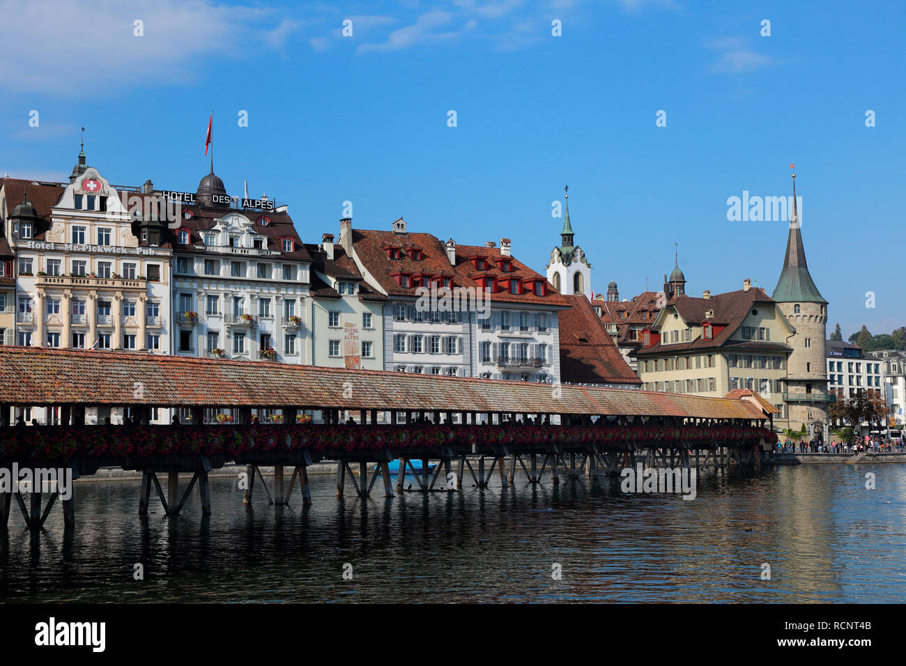 Chapel bridge of Luzern Stock Photo - Alamy
