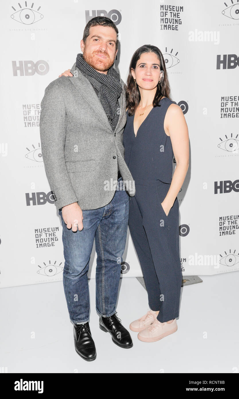 New York, NY - January 10, 2019: Zackary Canepari and Jessica Dimmock ...