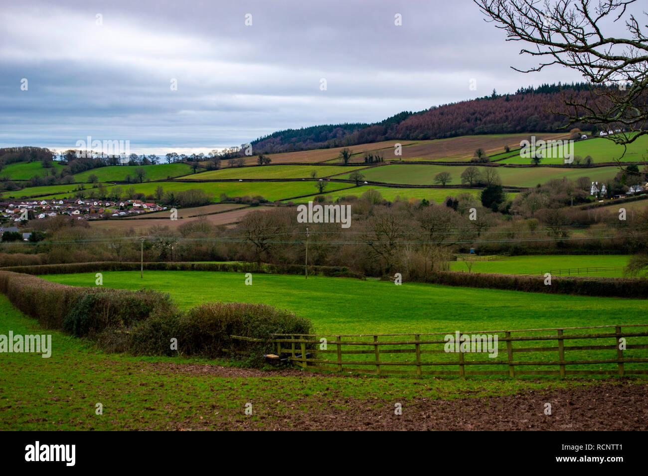 A view of the English countryside from Fire Beacon Hill local nature ...