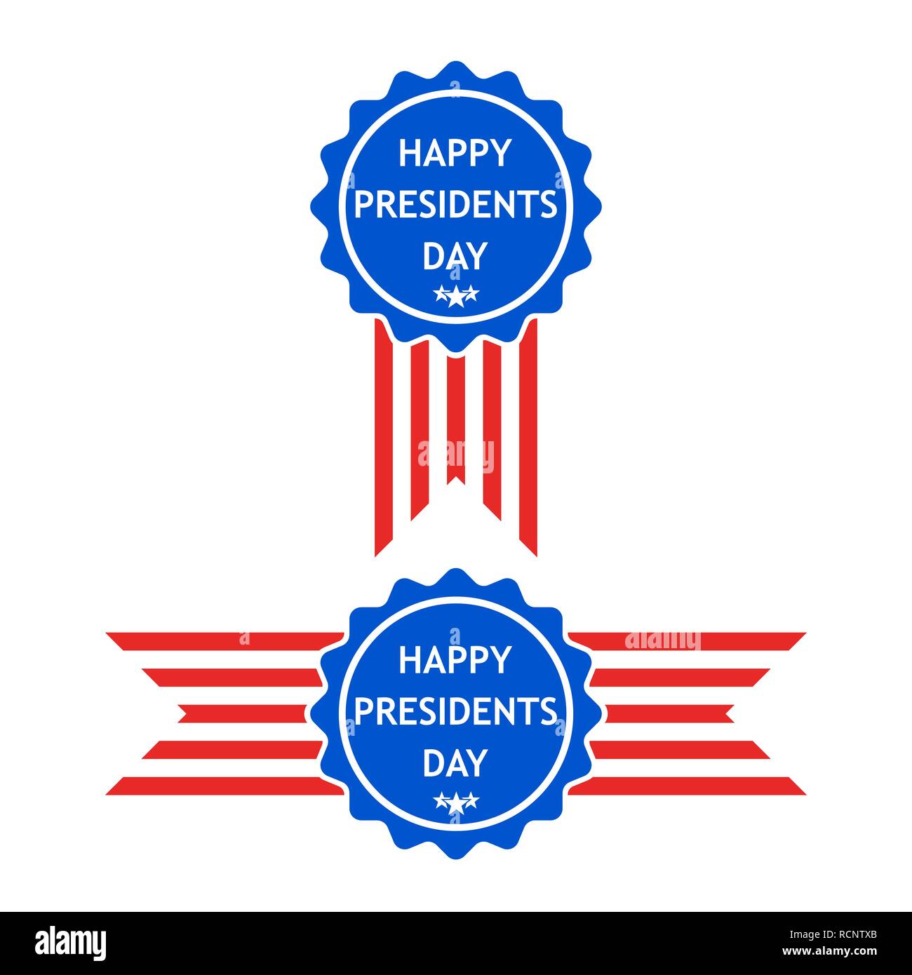 Presidents Day logo in flat design. Vector illustration. Abstract ...