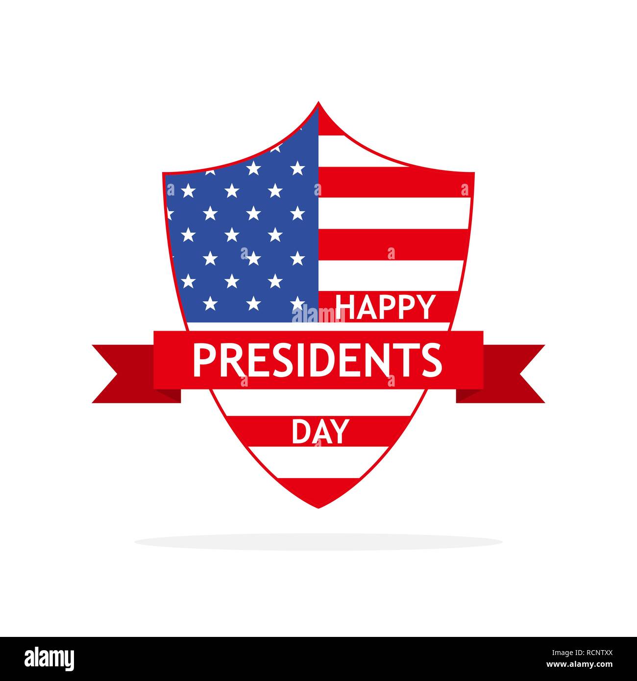 Presidents Day logo in flat design. Vector illustration. Abstract ...