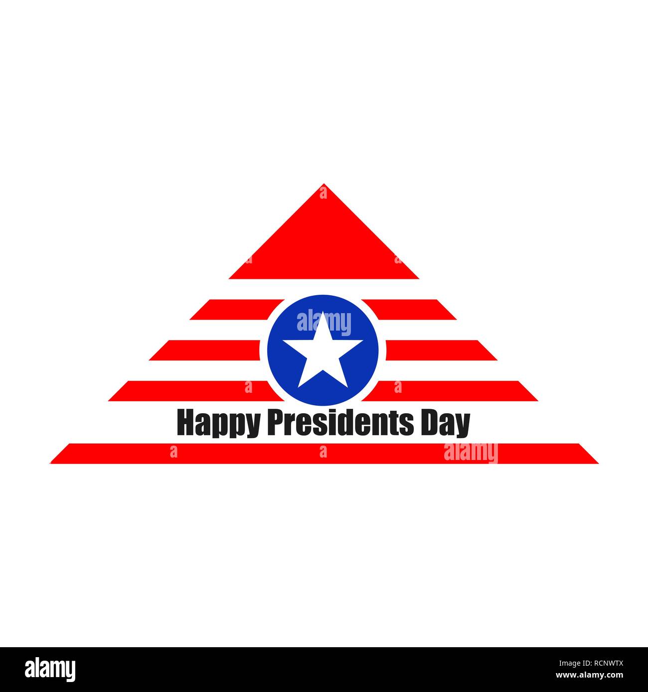 Presidents Day logo in flat design. Vector illustration. Abstract ...