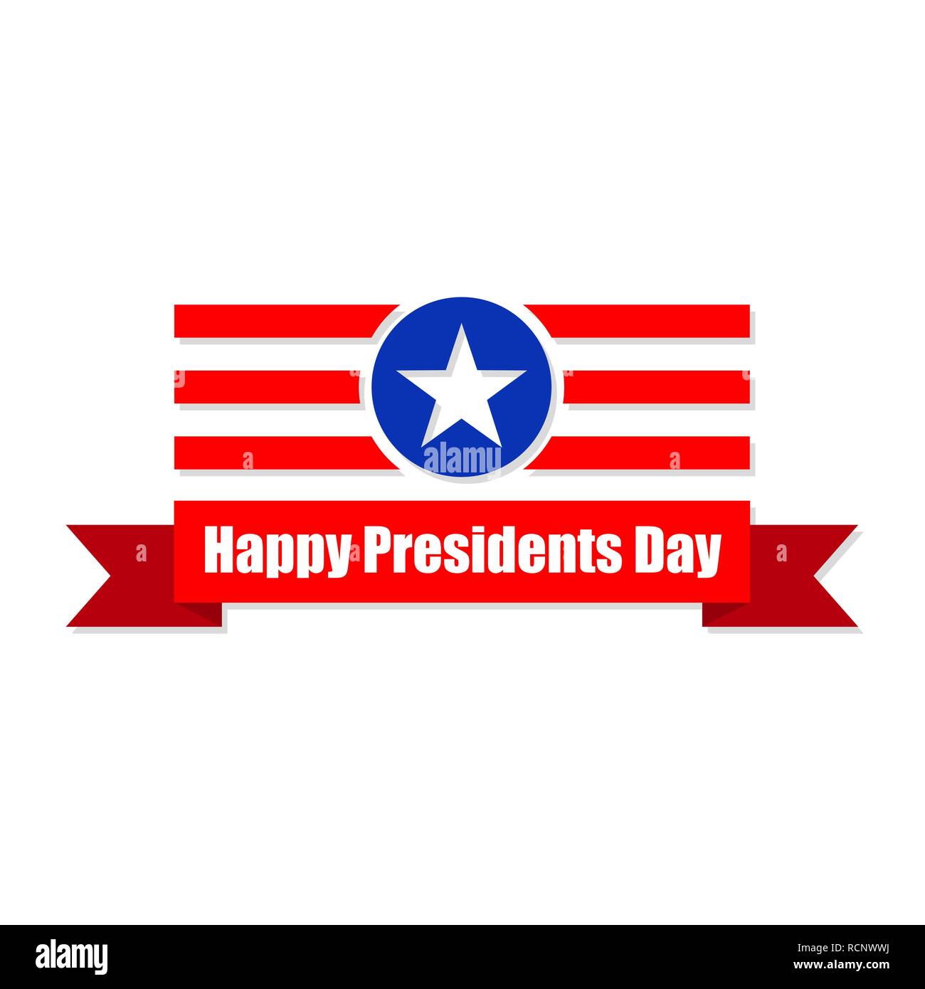 Presidents Day logo in flat design. Vector illustration. Abstract ...