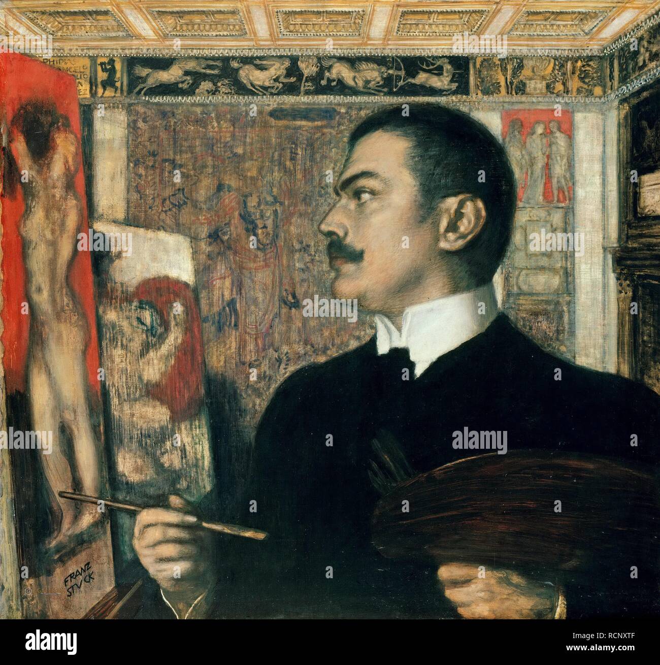 Self-portrait in the Studio. Museum: Staatliche Museen, Berlin. Author ...