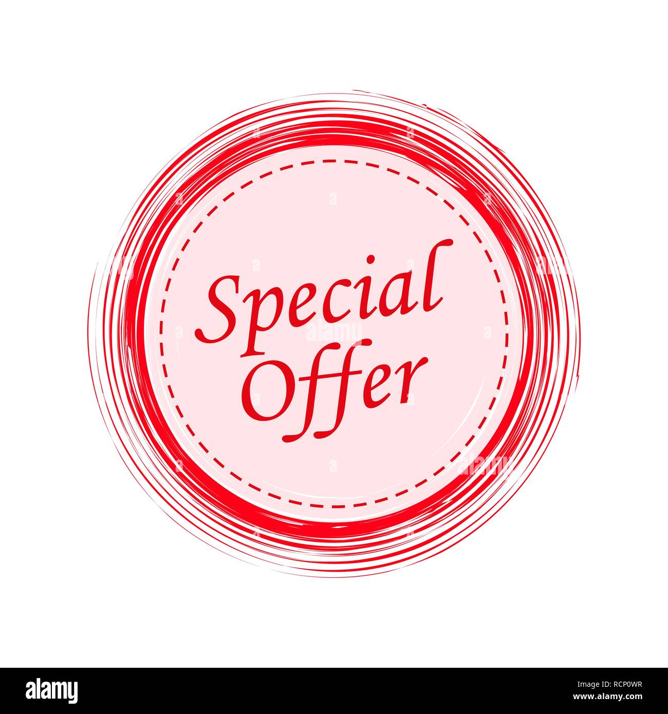 Special offer, a circle in the grunge style. Vector illustration. Sale ...