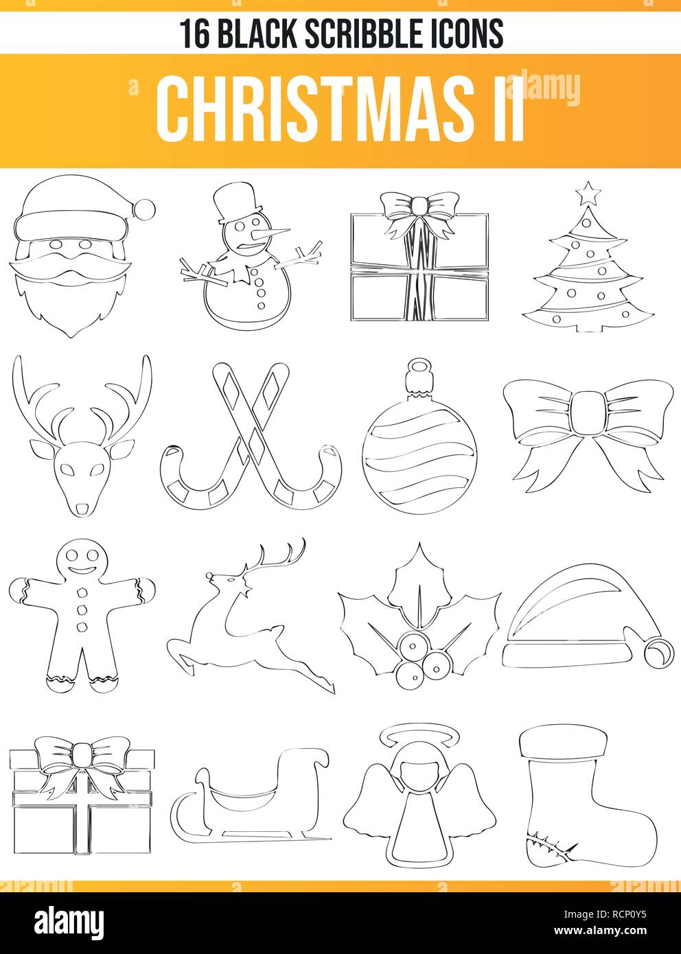 Black pictograms / icons on Christmas. This icon set is perfect for ...