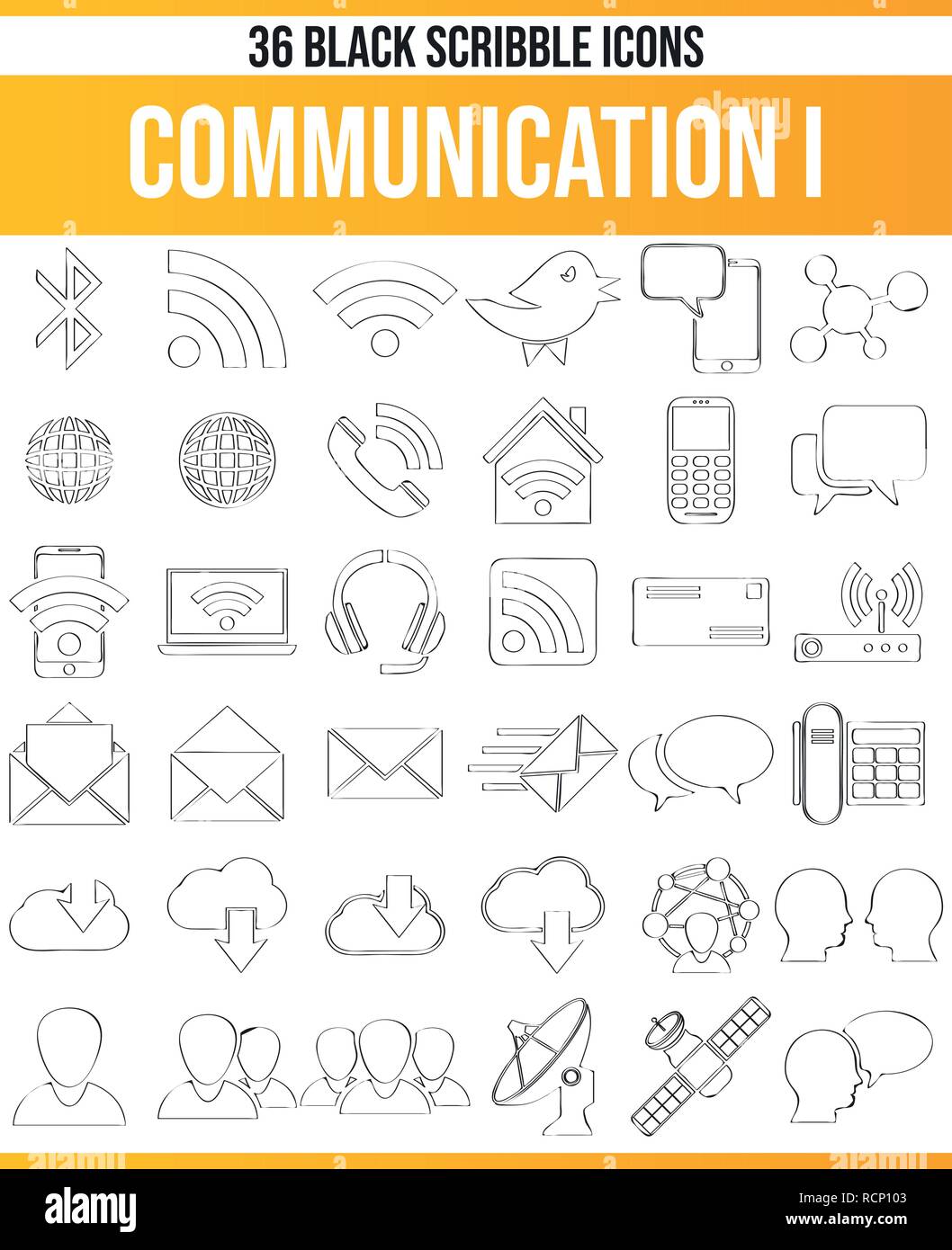 Black pictograms / icons on communication. This icon set is perfect for ...
