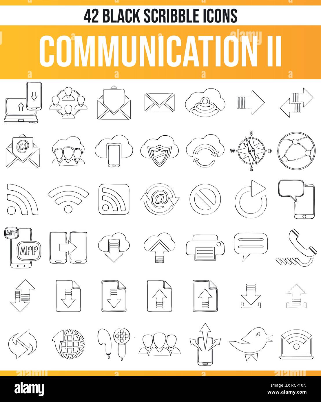 Black pictograms / icons on communication. This icon set is perfect for ...