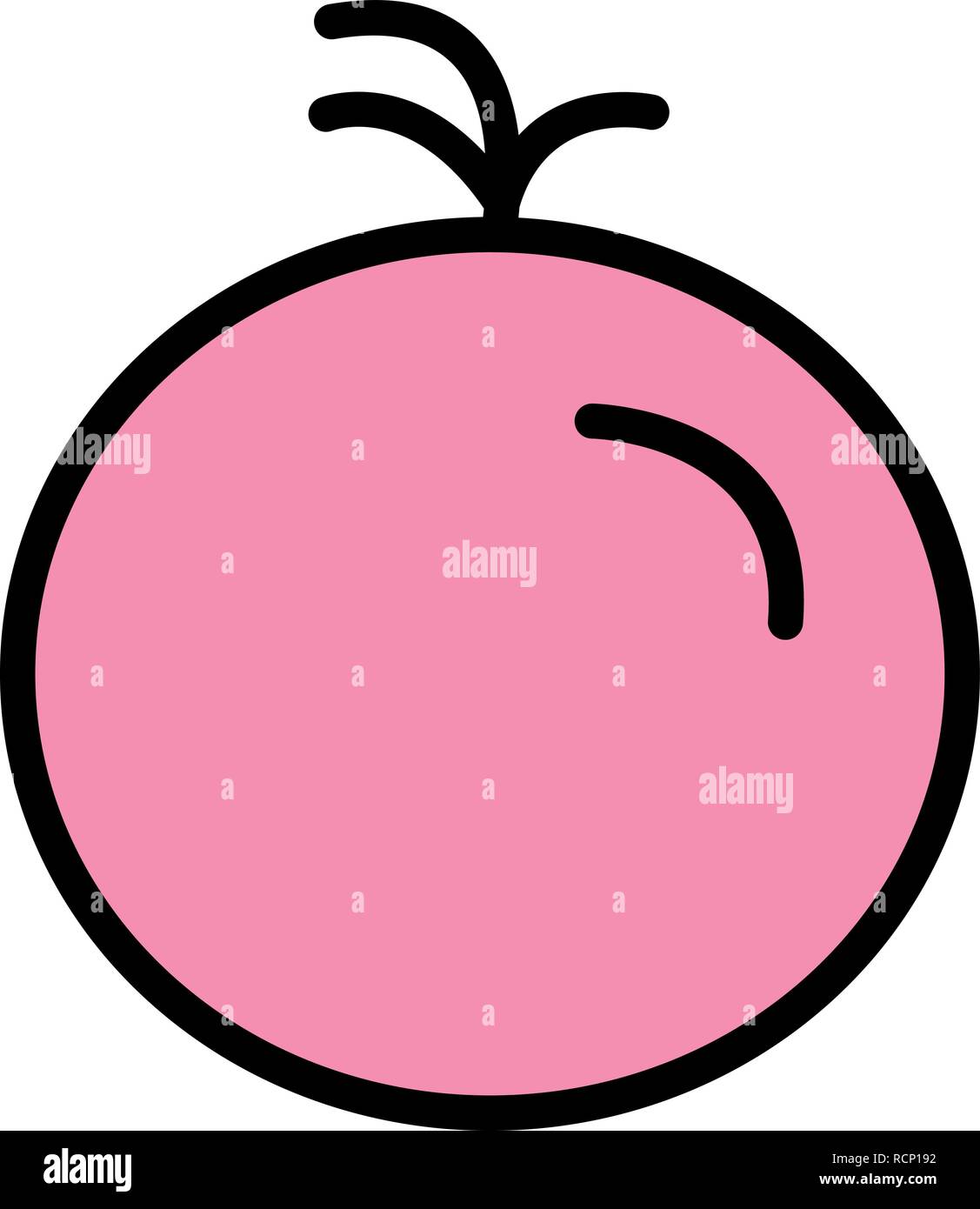 Food tomato icon outline Stock Vector Images - Alamy